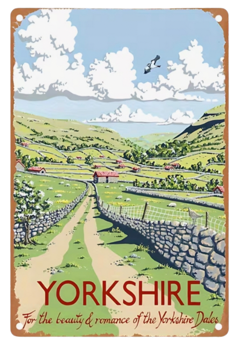 Yorkshire Dales Metal Sign – Yorkshire T-Shirts